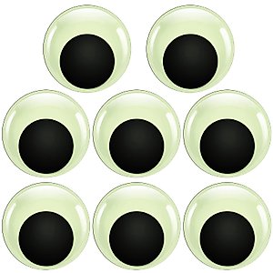 TOAOB 8pcs Glow in The Dark Wiggle Googly Eyes Self Adhesive Luminous Googly Eyes 50mm Plastic Sticker Eyes for DIY Crafts Scrapbooking Decoration