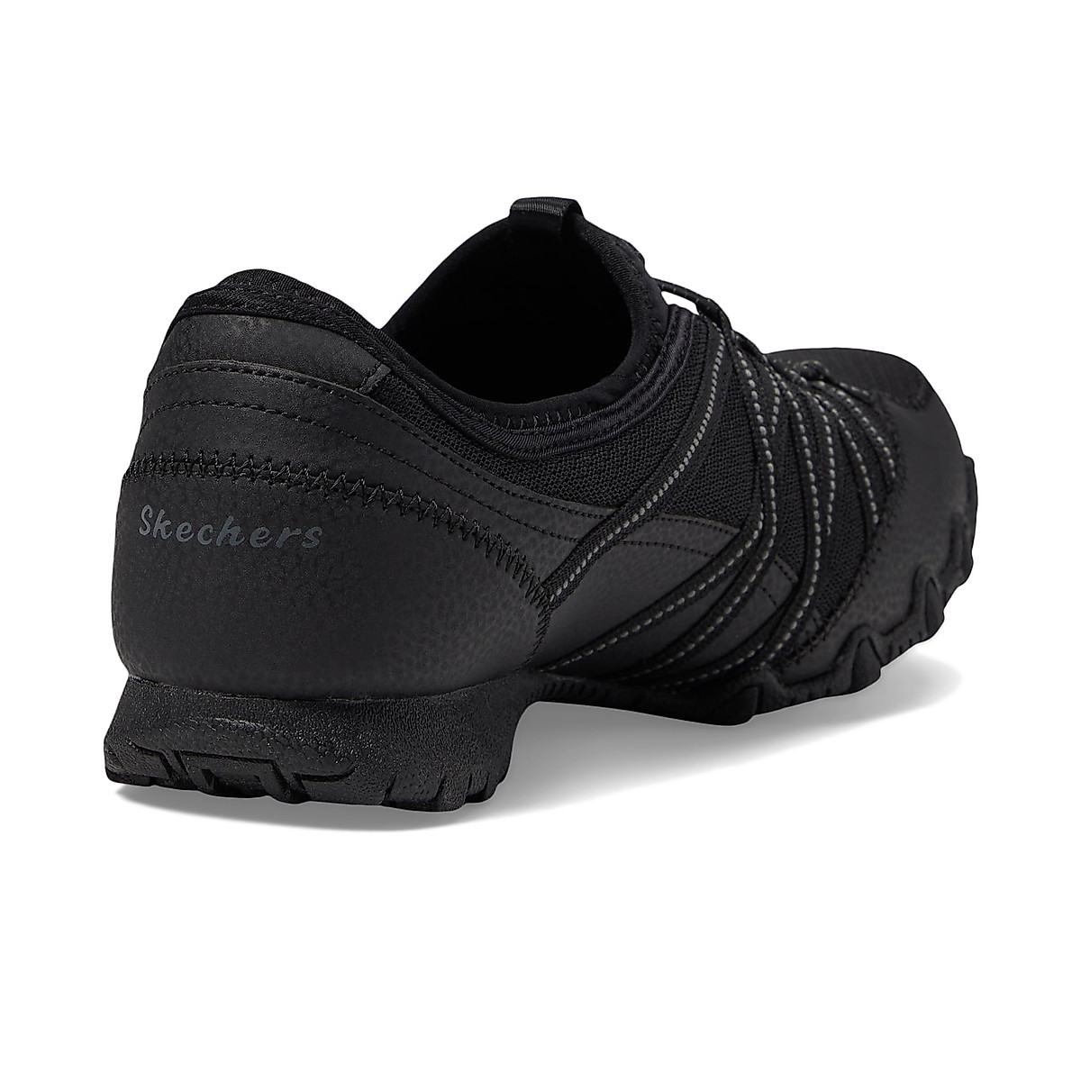 SKECHERS Women's Bikers LITE-RELIVE Sneaker, Black, 8.5