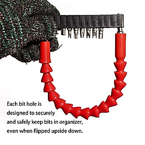 3-13 Holes Hex Shank Screwdriver Bit Holder, Drill Bit and Driver Bit Plastic Screwdriver Head Storage Case, 9 pcs Poly Bag By MKMKYEE