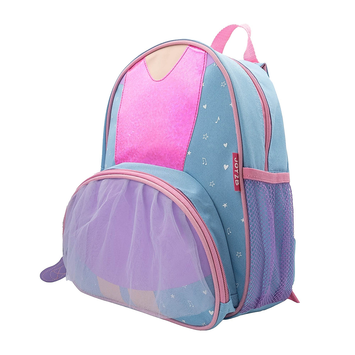 JOY2B Toddler Backpack for Girls and Boys - Ballerina Backpack for Girls and Boys - Kids Backpack for School Camp Travel - Preschool Backpack with Water Bottle Holder - Brilliant Ballerina