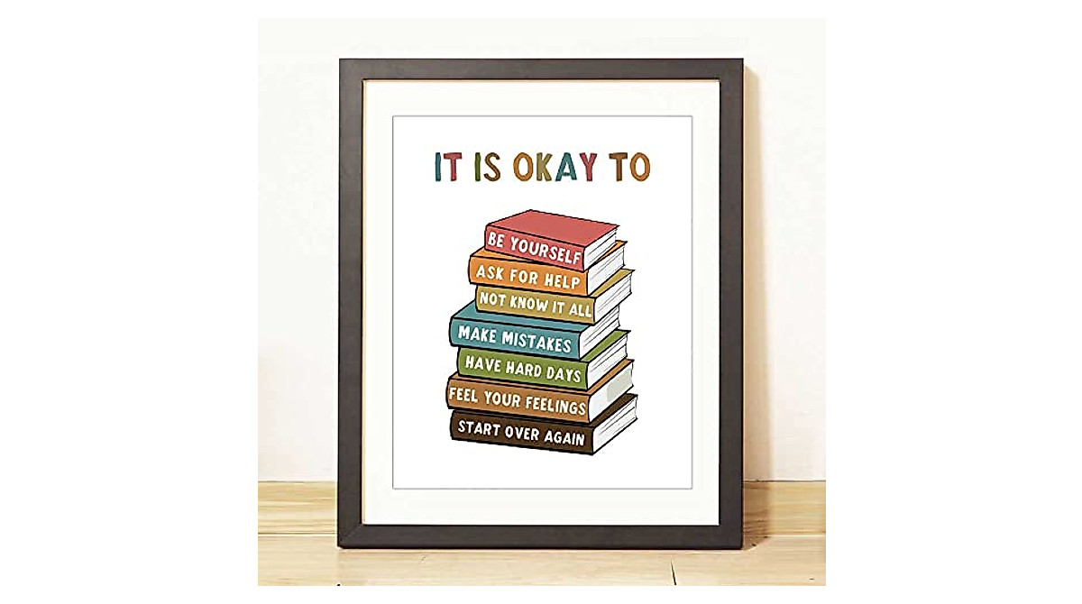 It Is Okay To Feel Classroom Poster - Uplifting Boho Wall Art