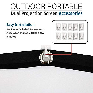 Akia Screens Dual Projector Screen Rear Front 120 inch 16:9 Portable Foldable Anti-Crease 8K 4K Ultra HD 3D Ready Indoor Outdoor Movie Home Theater Video AK-DIYOUTDOOR120H1