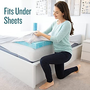 Xtra-Comfort Memory Foam Mattress Topper (Full) - 3 Inch Thick Gel Bed Pad - Soft Sleeping Pillow Top for RV Camping & Dorm - Egg Crate Alternative Luxury Sleep Layer - CertiPUR-US Certified