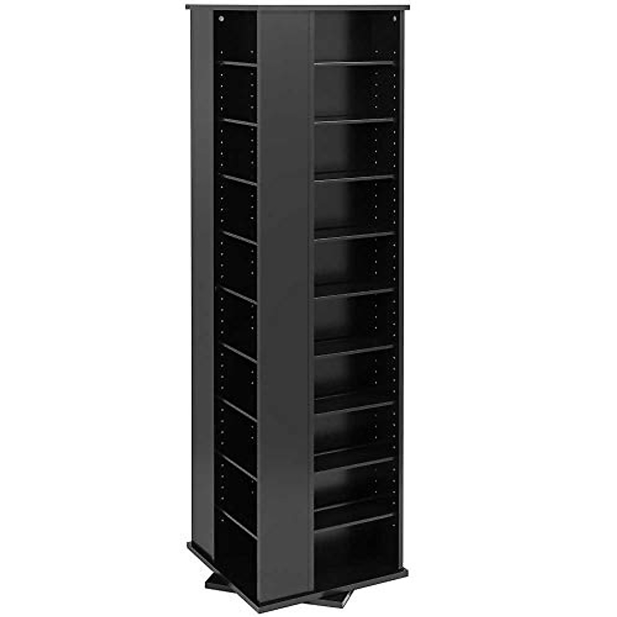 Prepac Large 4-Sided Spinning Tower, Black