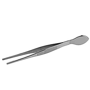 Kadimendium Bonsai Spatula Tweezers, Rustproof Stainless Steel Bonsai Tweezers Removing Moss Straight Tip Easy Maintenance Soil Loosening Tool for Garden