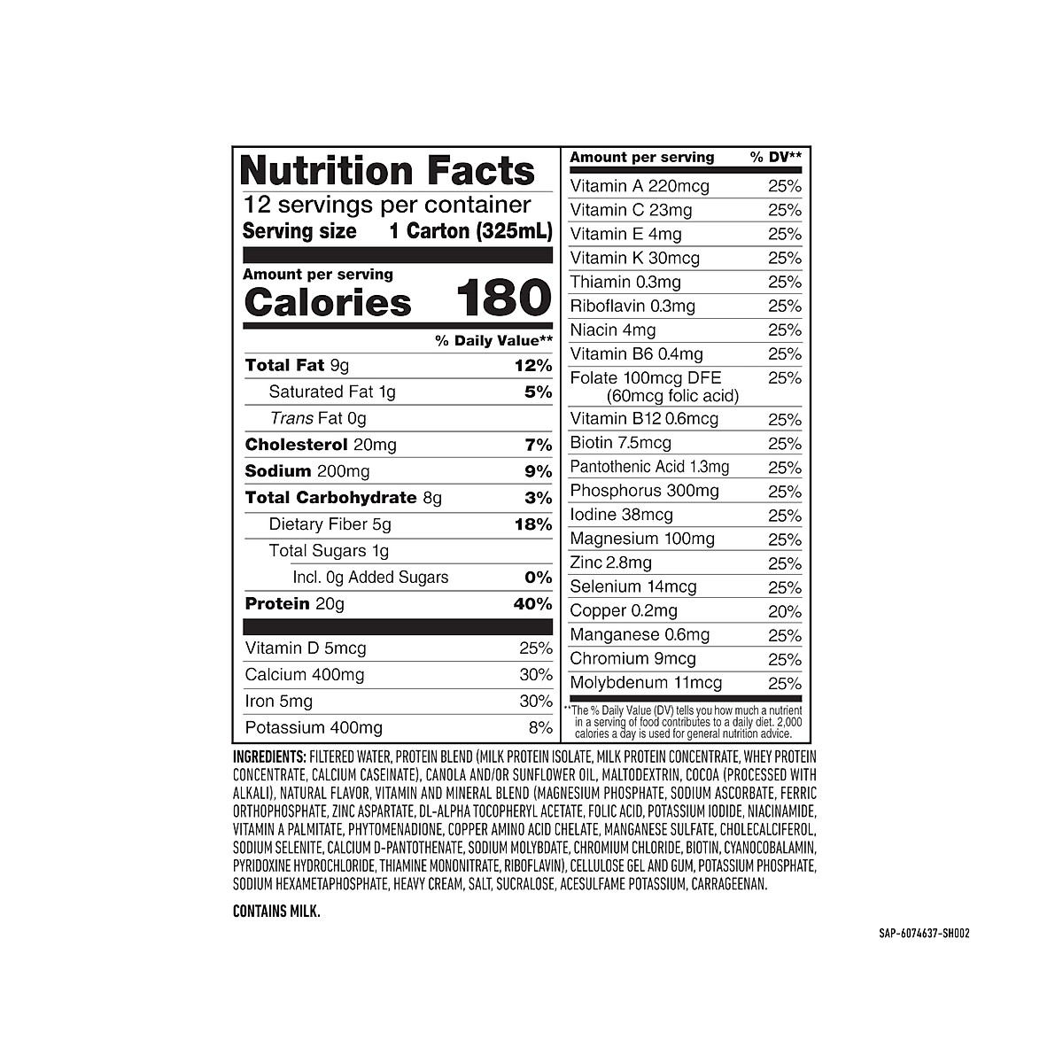 SlimFast Protein Shake, Chocolate- 20g Protein, Meal Replacement Shake Ready to Drink, High Protein with Low Carb and Low Sugar, 24 Vitamins and Minerals, 12 Count (Pack of 1) (Packaging May Vary)