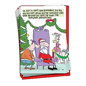 NobleWorks 12 Hysterical Christmas Greeting Cards Boxed Set with 5 x 7 Inch Envelopes (1 Design, 12 Each) Reindeer Surgery C10164XSG-B12x1