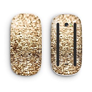 Design Skinz Gold Glimmer V2 Vinyl Decal Compatible with The Apple Magic Mouse 2 (Wireless, Rechargable) with Multi-Touch Surface