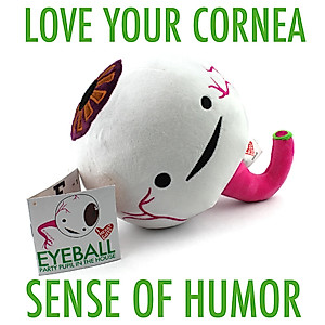 I Heart Guts Stuffed Eyeball Plush - Party Pupil in The House! - 10" Organ Stuffed Animals, Eye Doctor Gifts, Optometry Gifts, Ideal for Students, Opticians, Doctors, & Eye Surgery