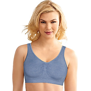 Bali Women's Comfort Revolution Shaping Wirefree Bra, classic denim heather, Large