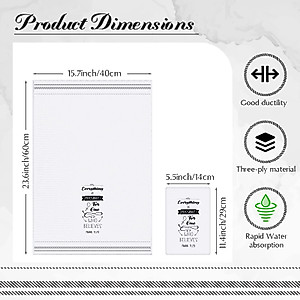 Laumoi 4 Pieces Christian Gifts for Women Men, Bible Verse Scripture Kitchen Towels with Inspirational Thoughts and Prayers, Religious Housewarming Gift New Apartment Dish Towels for Friends Family