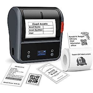 NIIMBOT Label Maker Machine, B3S Thermal Label Maker, Upgrade 3Inch Thermal Label Printer, Portable Label Maker with 1Pack 70x40mm Label, Bluetooth Label Makers for Clothing, Barcode & Small Business