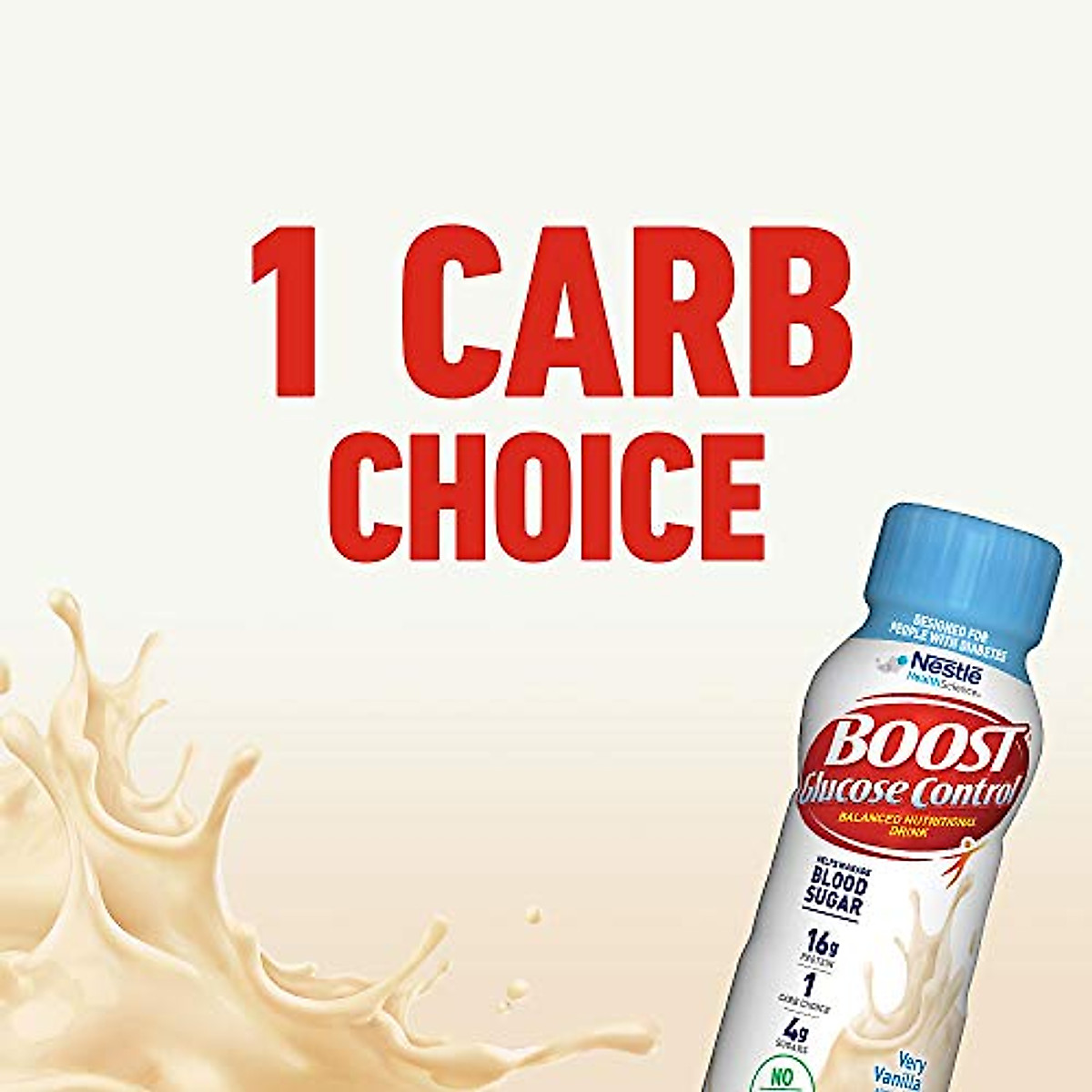 Boost Ready To Drink, Glucose Control Vanilla, 8 FL ounce (Pack of 24)