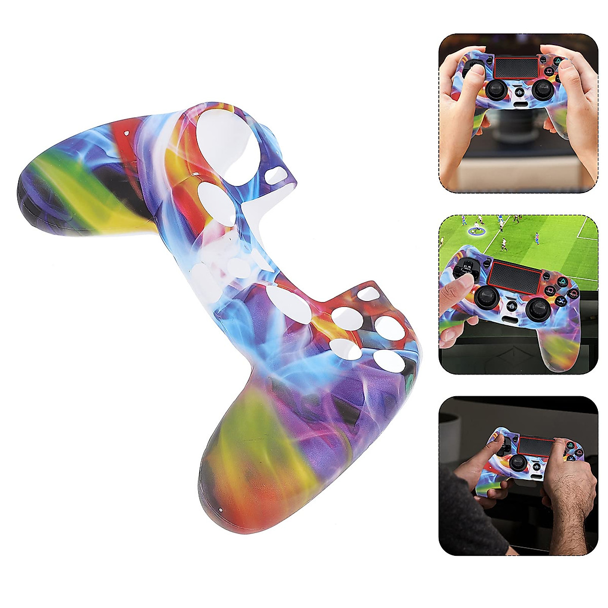 OSALADI Gamepad Anti- Slip Sleeve Silicone Cover Case Compatible for PS4 Game Console Handle