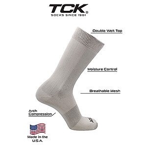 TCK Skate Liner Hockey Socks Crew Length (Grey, Small)