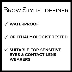 L'Oreal Paris Makeup Brow Stylist Definer Waterproof Eyebrow Pencil, Ultra-Fine Mechanical Pencil, Draws Tiny Brow Hairs and Fills in Sparse Areas and Gaps, Dark Blonde, 0.003 Ounce (Pack of 1)