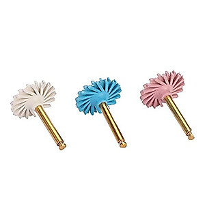 YWBL-WH 6 Pcs Mixed Dental Composite Resin Polishing Disc Kit Spiral Brush Burs with Plastic Storage Box