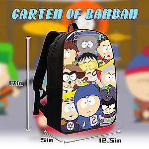 Lesome 3-Piece School Backpack,South North Park Backpack Boys Girls School Bag Back to School Supplies with Lunch Box and Pencil Case