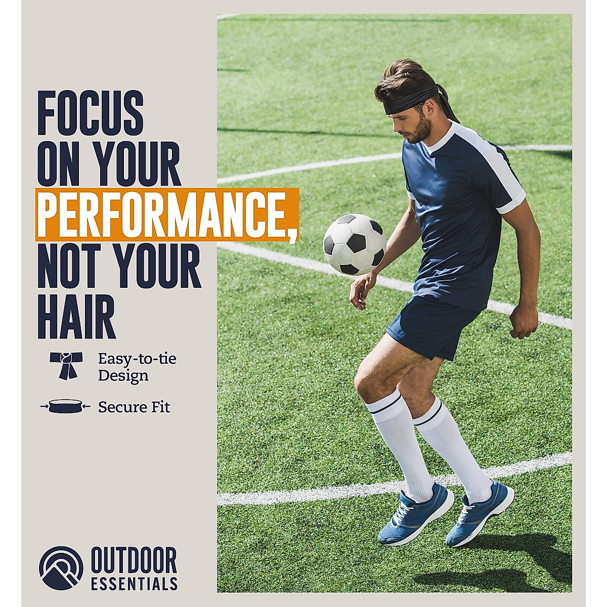 Tie Headband for Women & Men - Ninja Headbands, Head Tie for Running, Basketball, Football & Athletics,Cooling Headband