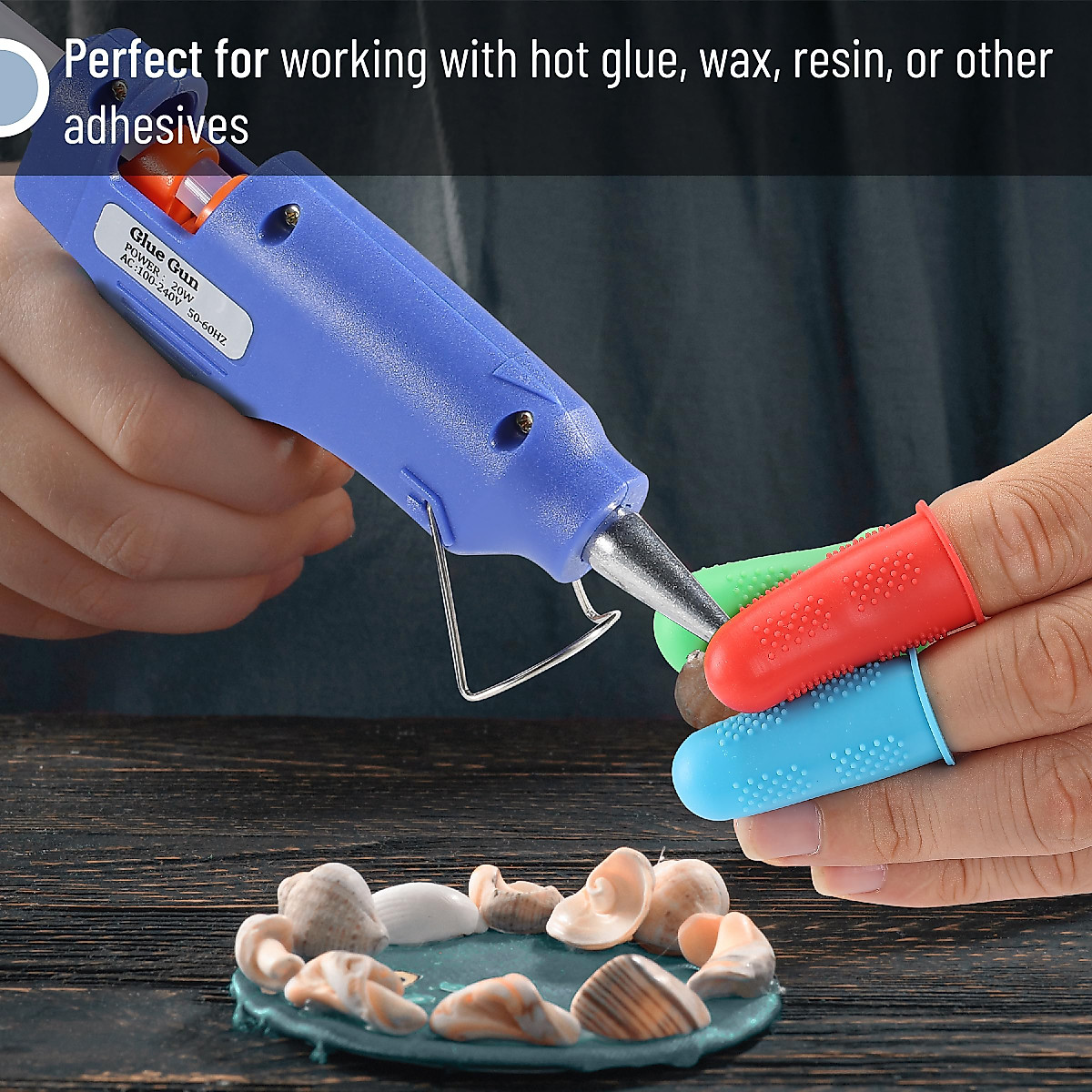 Mr. Pen- Hot Glue Gun Finger Protectors, 24 pcs, Silicone Finger Protectors, Finger Protectors, Finger Protectors for Hot Glue, Silicone Thimble, Hot Glue Finger Protectors, Finger Guard