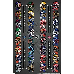 Trends International NHL League - Masks 22 Wall Poster, 22.375" x 34", Unframed Version