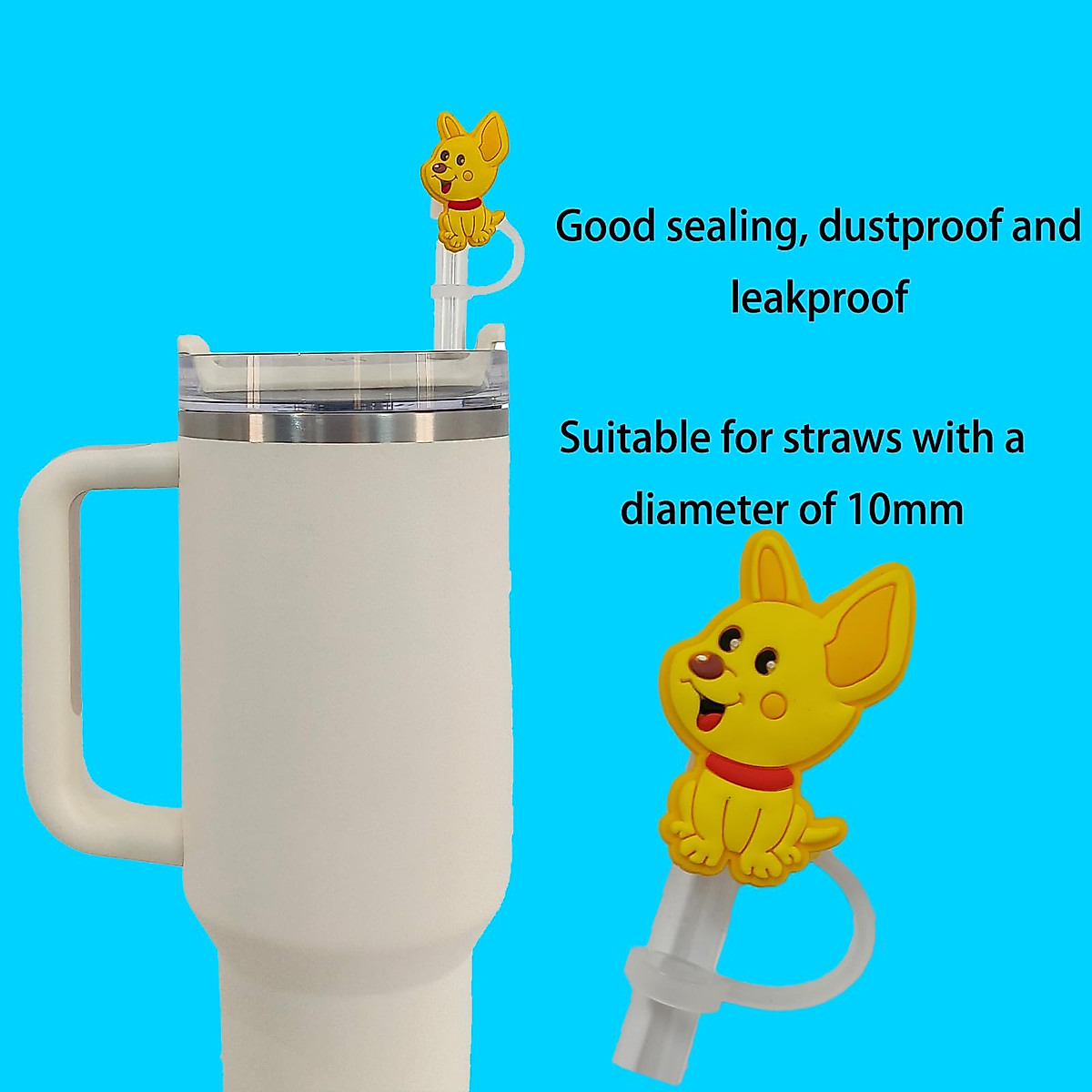 Straw Cover Stanley Cup Accessories Stanley Straw Cover Stanley Straw Cover Cap For Stanley Cup Straw Topper 40 Oz Dog