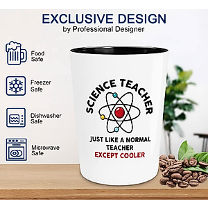 Flairy Land Scientist Shot Glass 1.5oz - Science Teacher - Chemist Mathematican Technologist Laboratory Analyst Data Knowledge Chemical Worker