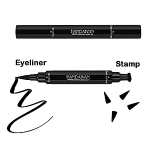 BONNIESTORE Winged Eyeliner Stamp 2 Pack,Dual-ended Eyeliner Stamp for Perfect Wing Cat Eyes,Long Lasting Liquid Eyeliner Pen Waterproof Smudge Proof Smudge Proof for All Eye Shapes