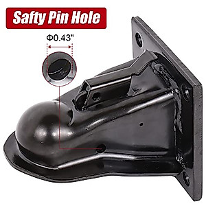 2-5/16 Flat Mount Trailer Coupler,14000LBS,Included Hardware Black Powder Coat Included 5/8 Grade 8 Bolts