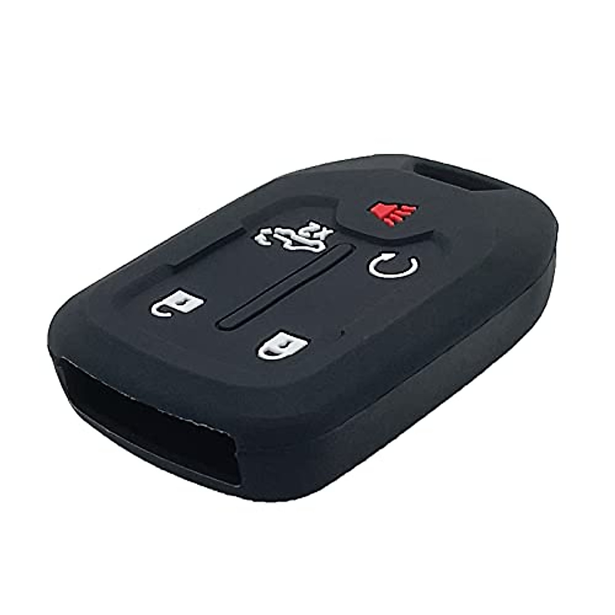 WEIBISS 2 Pack Soft 5 Buttons Soft Silicone Smart Key Fob Cover Case Protector for 2019 2020 2021 Chevrolet Chevy Silverado GMC Sierra 1500 2500HD 3500HD HYQ1EA 13529632 13591396, Black