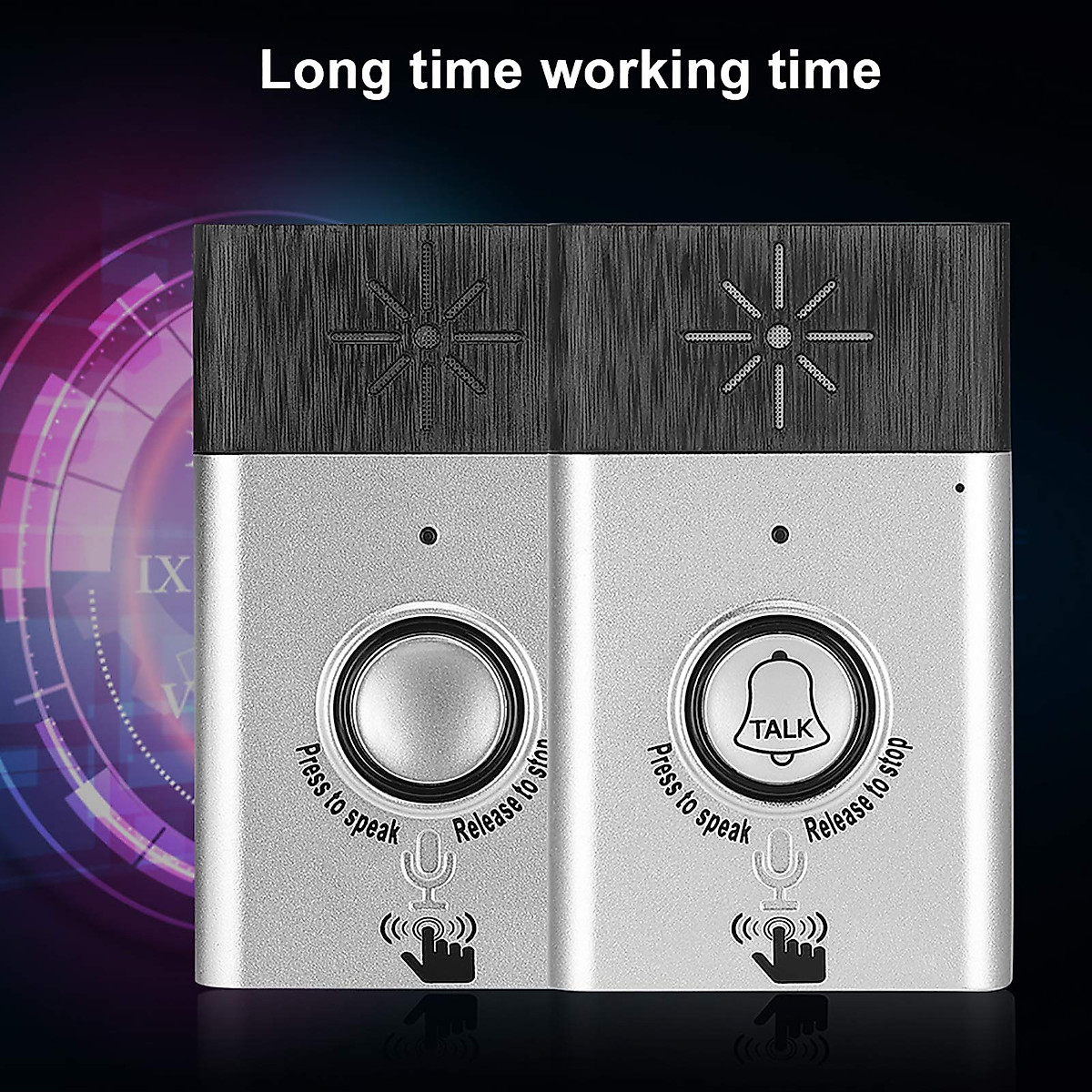 Door, Djustable Speaker Door Bell Alarm, Voice 2-Way Intercom for Home Security Door, Office