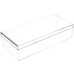 Pioneer Plastics 082C Clear Rectangular Plastic Container, 6.75" W x 3.1875" D x 1.625" H