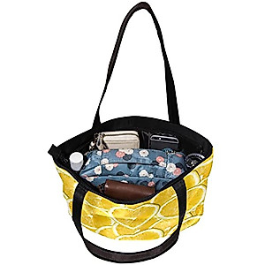 Purses for Women, Tote Bag, Handbags for Women, The Tote Bag, yellow lemon fruit pattern