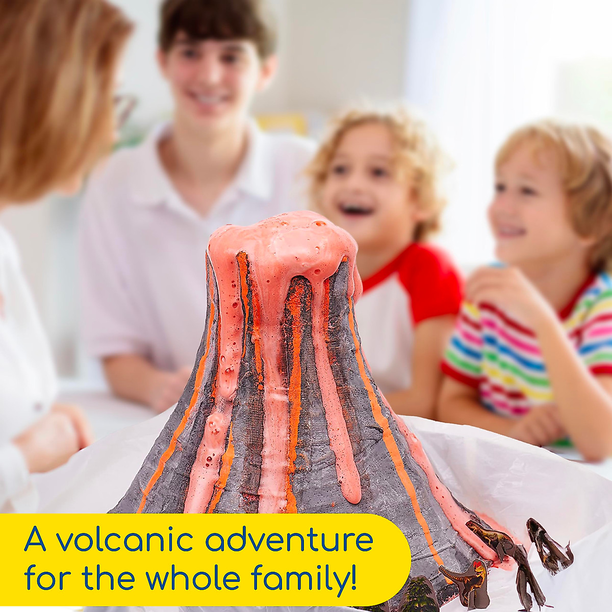 Thames & Kosmos Massive Erupting Volcano STEM Kit | DIY Giant Volcano Model, 1-Foot Tall | Includes Materials for Multiple Eruptions | Explore Volcanoes, Geology, Earth Science | Science Fair Project