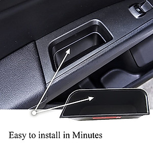 Vesul 4pcs Door Side Storage Box Compatible with Ford Fusion 2013 2014 2015 2016 2017 2018 2019 2020 Armrest Phone Container Door Organizer Handle Pocket ABS Tray Insert Glove Pallet
