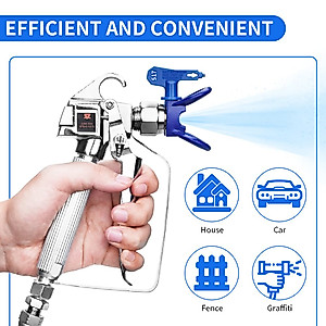 6Pcs Reversible Spray Nozzle Tips,Airless Spray Tips,Airless Spray Gun Nozzle,Tip Guard and Airless Spray Tip Organizer. (211,313,415,517,623)