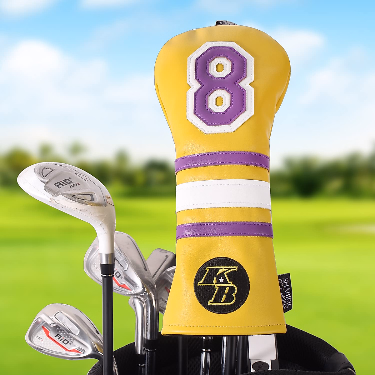 SHABIER Golf Sports Style Golf Wood Club Headcover Driver Cover for Taylormade M5 M6 Driver (No8 Fairway Cover)