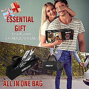 Grill Accessories, 122PCS Grilling Gifts for Men, for Fathers Day, Christmas, Husband, Boyfriend, Grill Set BBQ Tools Griddle for Outdoor Grill for Blackstone Weber Traeger Pit Boss Smoker Accessories