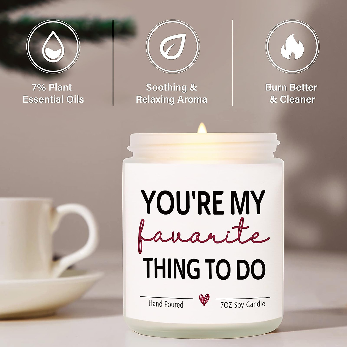 Funny Christmas Gifts for Boyfriend Girlfriend, I Love You Candle, Anniversary Birthday Gifts for Her, Him, Girlfriend, Boyfriend, Romantic Couples Gifts for Christmas, Valentines Day