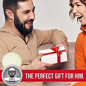 Beard Balm for Men by Rugged Roots - Hair Nourishing Beard Balm with Incognito(Unscented) for Healthy Beards - Encourage Strong Beard Growth and Strengthen Hair Unique Stocking Stuffer for Men