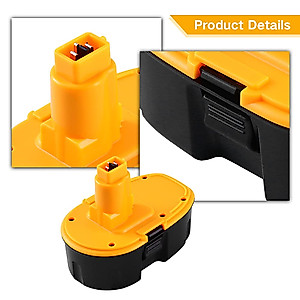 2Packs 4.5Ah 18V DC9096 DC9098 Replacement Battery and Charger for Dewalt 18V Battery XPR DC9099 DW9095 DW9096 DW9098 DE9039 DE9095 DE9096 DE9098 Compatible with Dewalt 18Volt Cordless Power Tools
