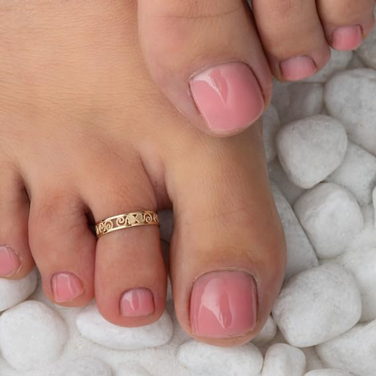 10K Yellow Gold Women's Bohemian Chic Filigree Toe Ring