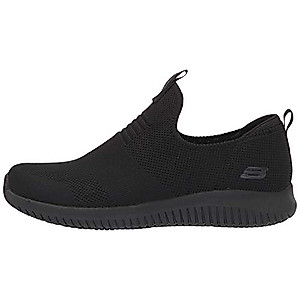 Skechers Women's Slip on Athletic Food Service Shoe, Black, 6.5