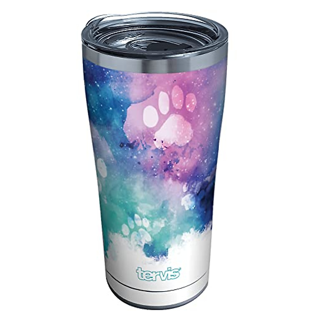 Tervis Paw Prints Triple Walled Insulated Tumbler Travel Cup Keeps Drinks Cold & Hot, 20oz Legacy, Stainless Steel