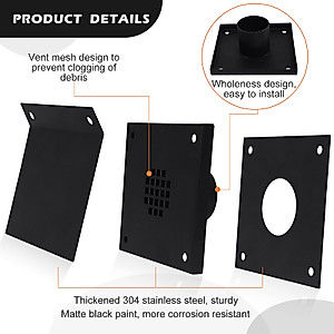 Pellet Stove Vent Pipe Kit, Pellet Stove Fresh Airs Intake Kit, Pellet Stove Exhaust Pipe Kit Includes 2"x59" Aluminum Flexible Pipe, Protective Screen and 2 Screw Clamps