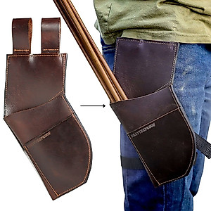 Shatterproof Archery Leather Hip Quiver Rear Facing (Right Hip)
