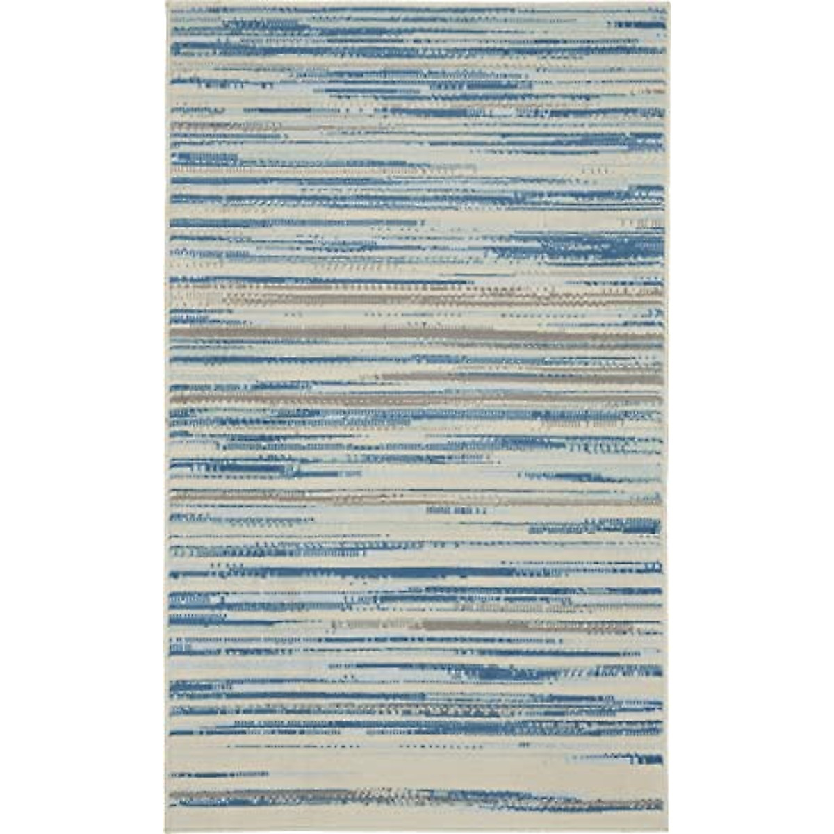 Nourison Jubilant Abstract Blue 3' x 5' Area Rug, Easy -Cleaning, Non Shedding, Bed Room, Living Room, Dining Room, Kitchen (3x5)
