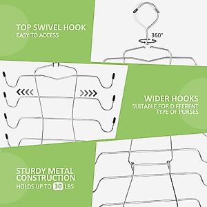 OMHOMETY 2 Pack Tank Top Hangers, Bra Organizer for Closet, Space Saving Closet Organizers and Storage, Dorm Room Essentials for College Students Girls, Silver