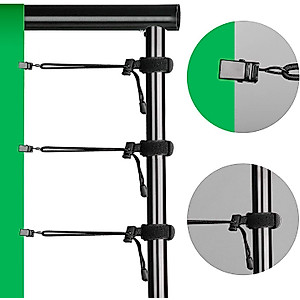 SLOW DOLPHIN Photo Video Studio 10 x12ft 100% Cotton Muslin Chromakey Green Screen Backdrop with 10 x 10ft Stand Photography Background Support System Kit Clamp, Carry Bag