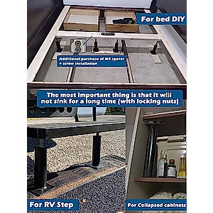 Metal Adjustable Height Bed Frame Center Support Leg Furniture Legs No Wobble for Bed Sofa Cabinet Couch Dresser Table Slat Base Heavy Duty DIY Replacement Parts Riser(7”-11”)